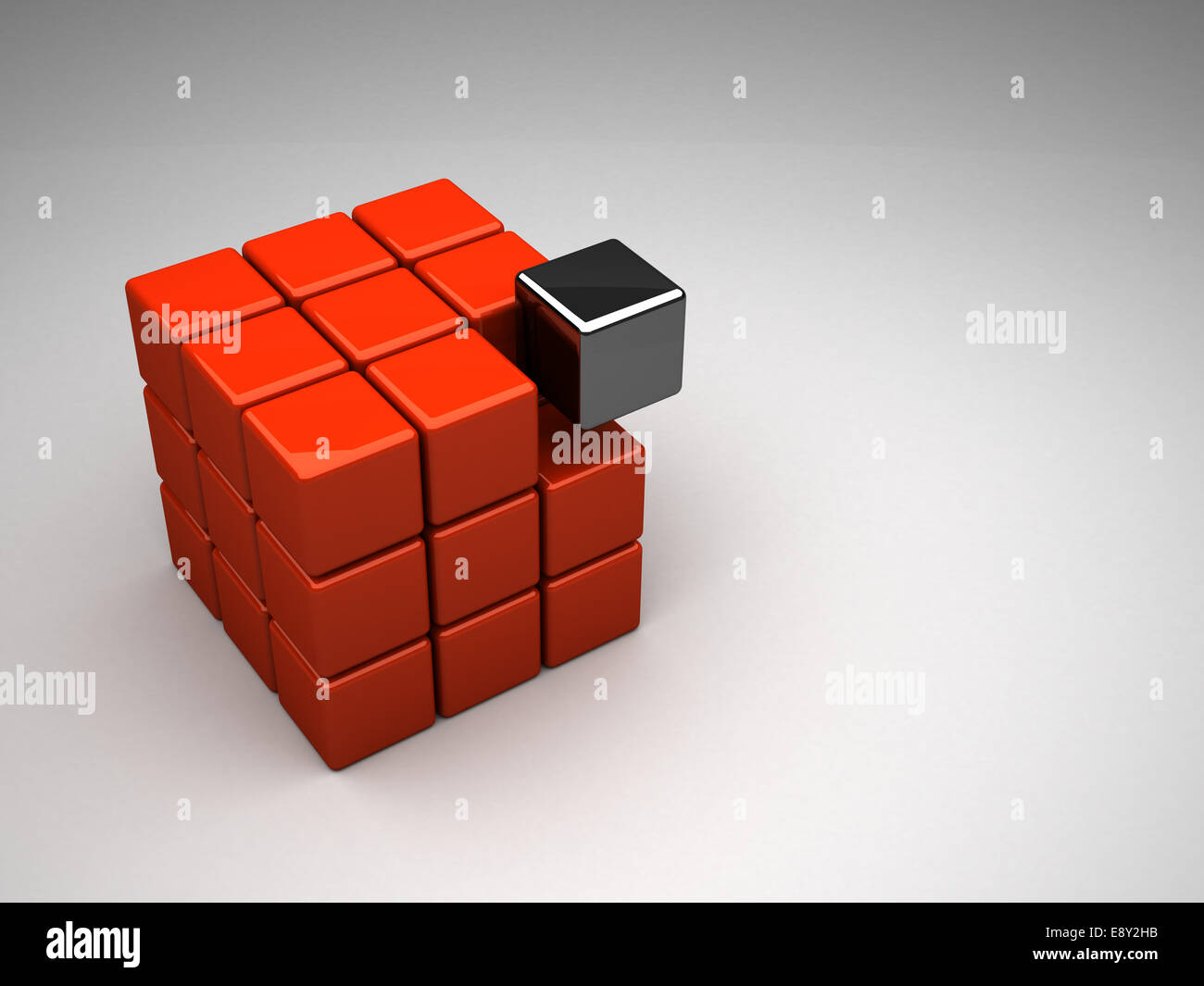 3d cube on white background Stock Photo - Alamy