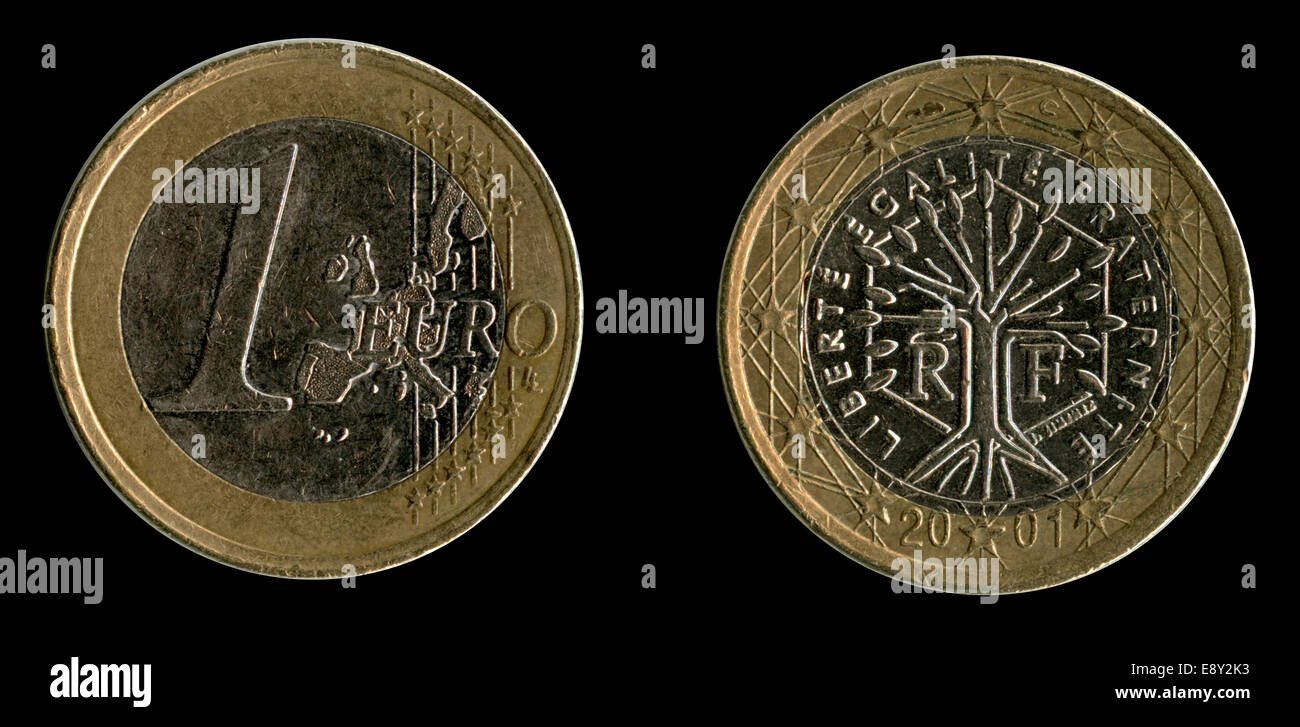 French euro coin isolated hi-res stock photography and images - Alamy
