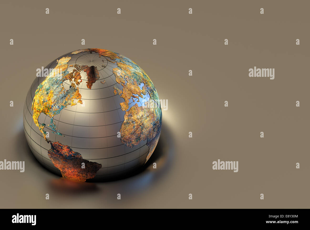 3d metal globe Stock Photo - Alamy