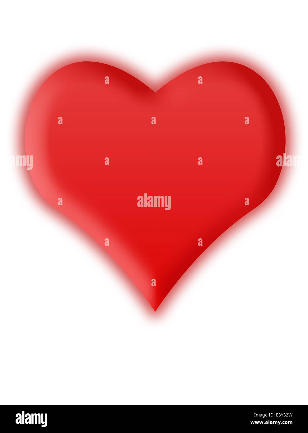 Red heart. Isolated on white Stock Photo - Alamy