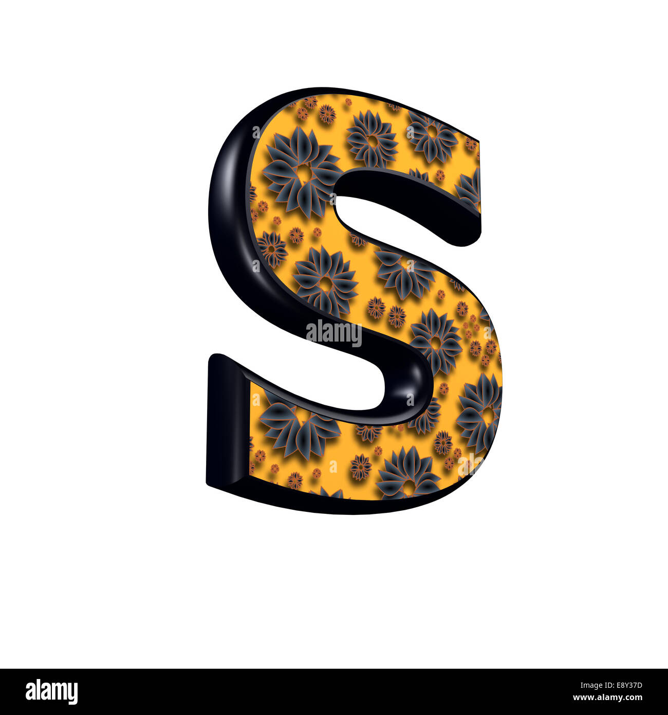 Floral font letter s hi-res stock photography and images - Alamy