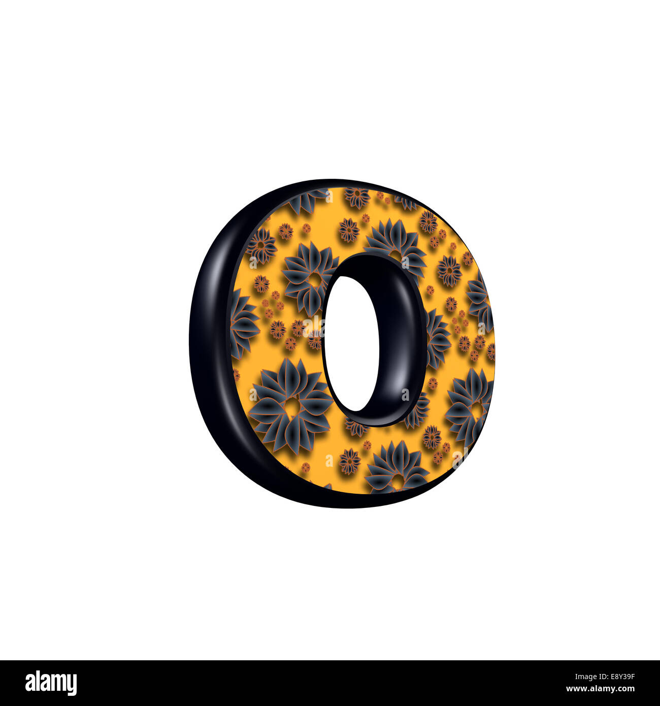 3d letter with floral design - o Stock Photo - Alamy