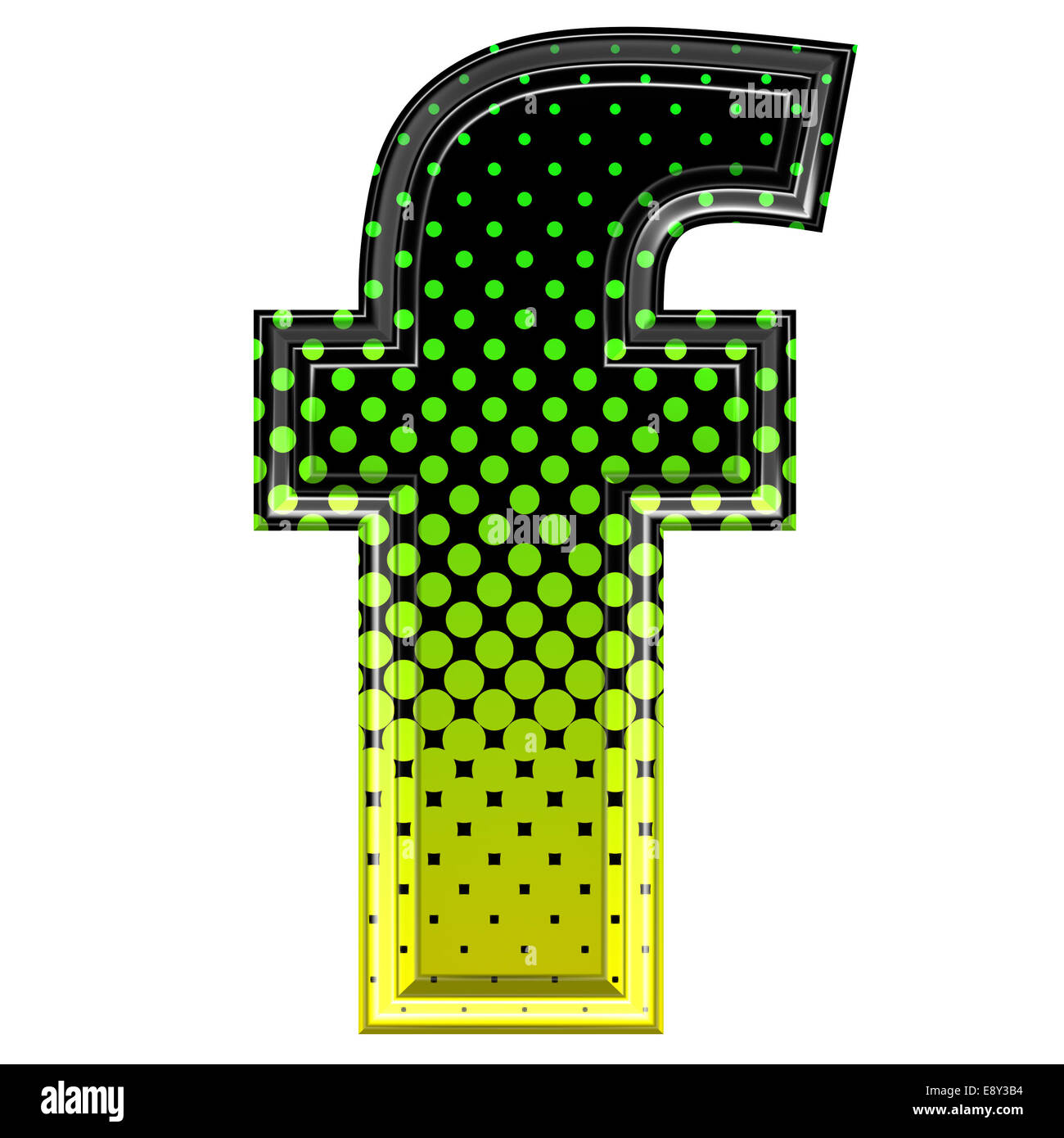 Halftone 3d lower-case letter Stock Photo - Alamy
