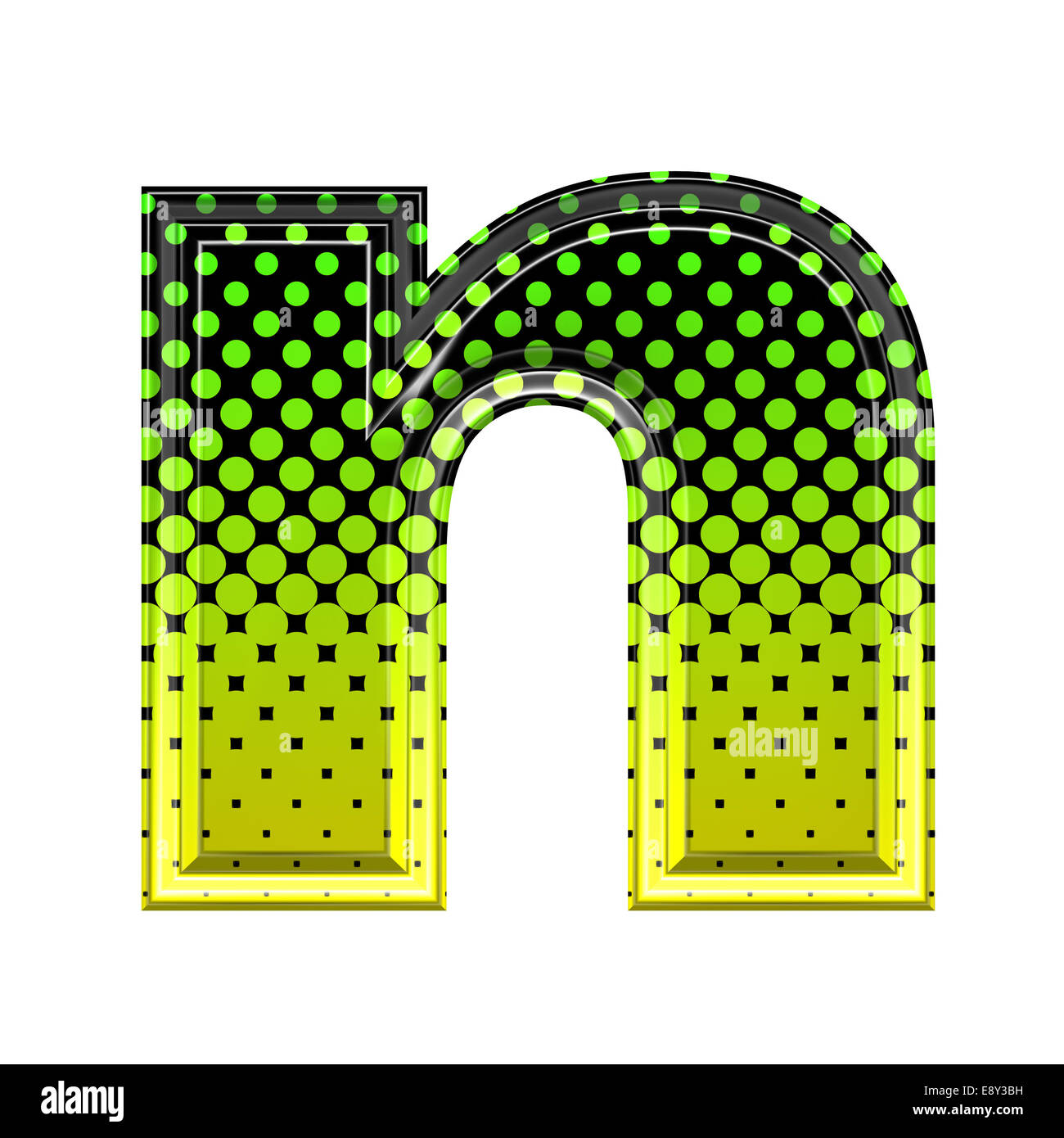 Halftone 3d lower-case letter Stock Photo - Alamy