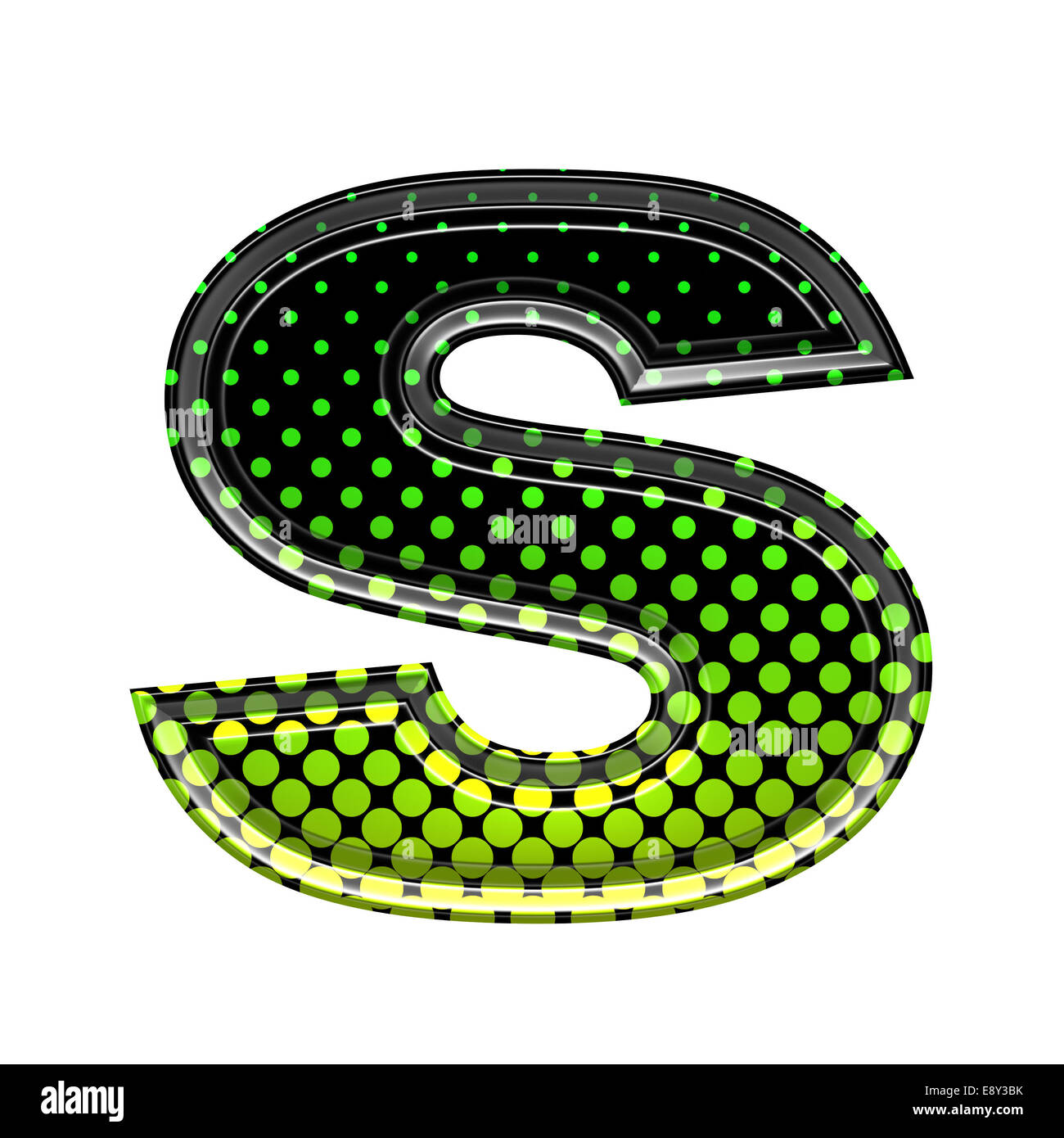 Halftone 3d lower-case letter Stock Photo - Alamy