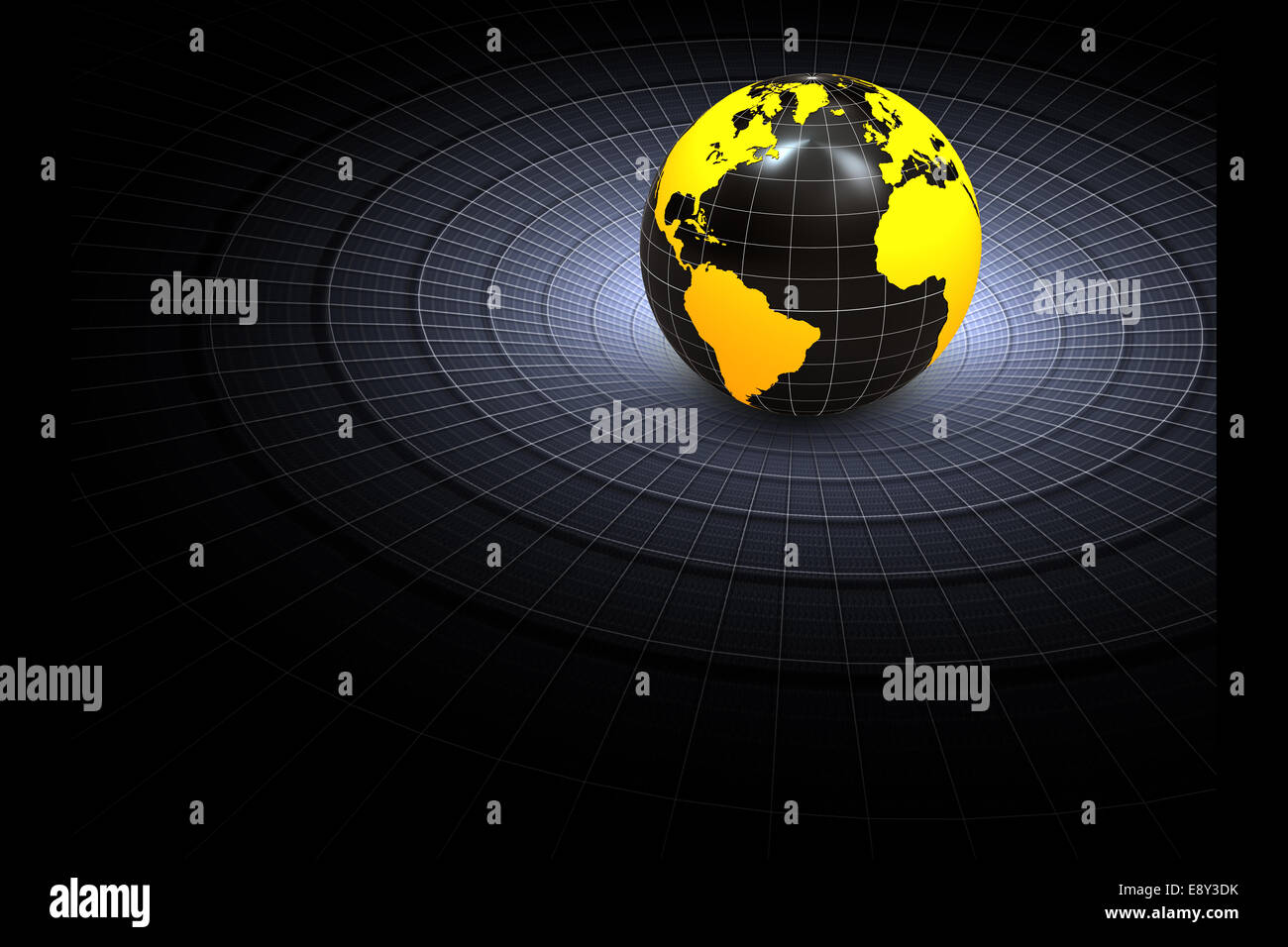 3d globe on futuristic background Stock Photo - Alamy