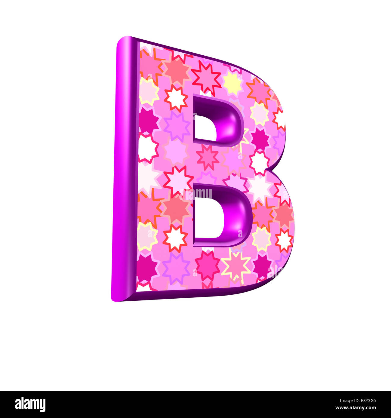 3d pink letter isolated on a white background Stock Photo - Alamy