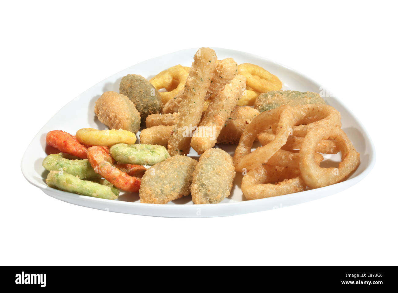 Beer snack - fried calamari rings Stock Photo - Alamy