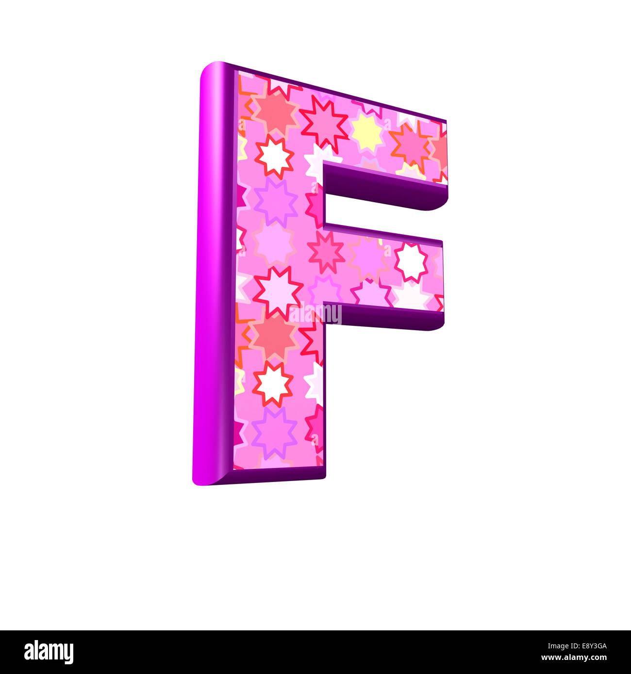 3d pink letter isolated on a white background Stock Photo - Alamy