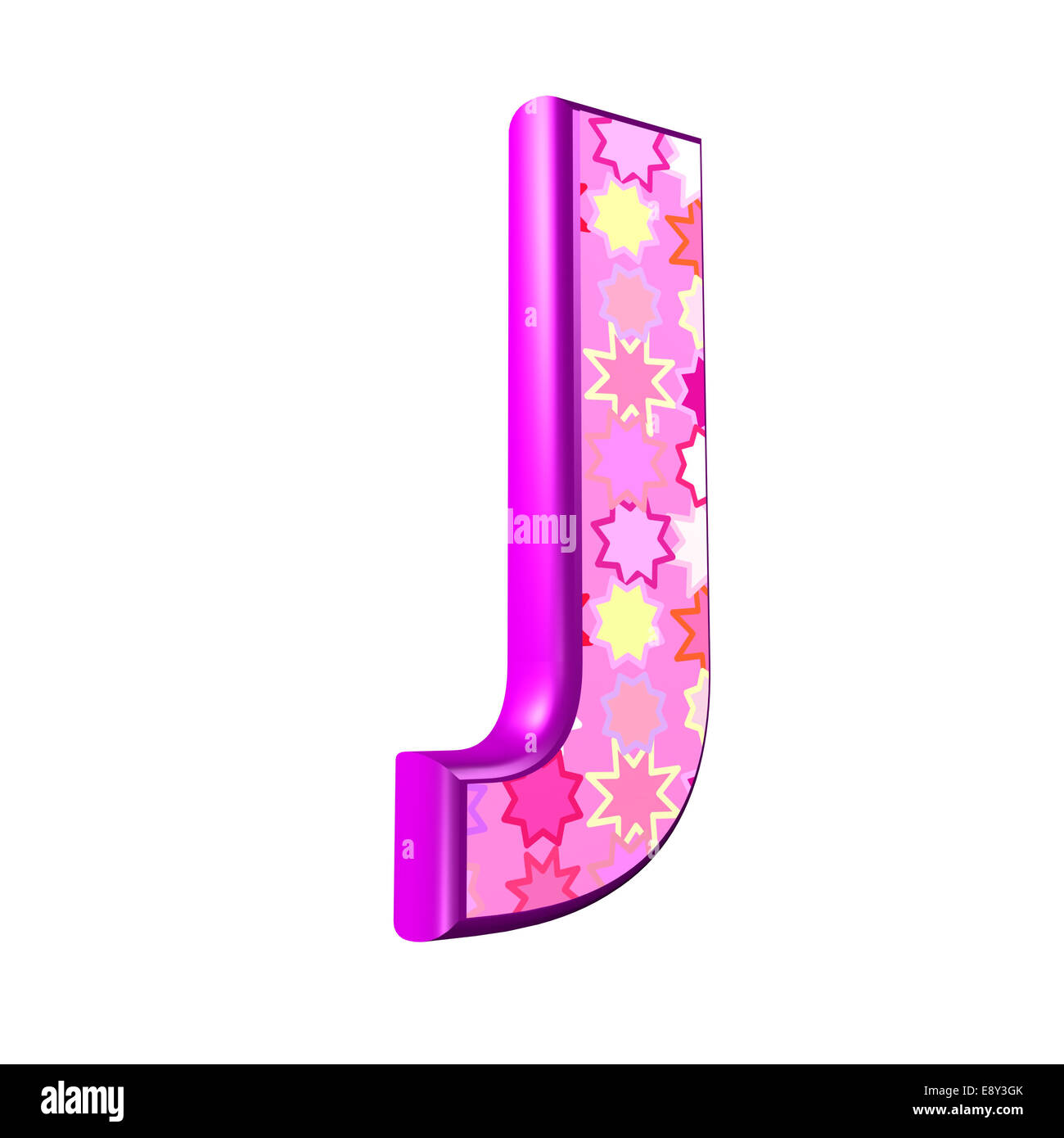3d pink letter isolated on a white background Stock Photo - Alamy