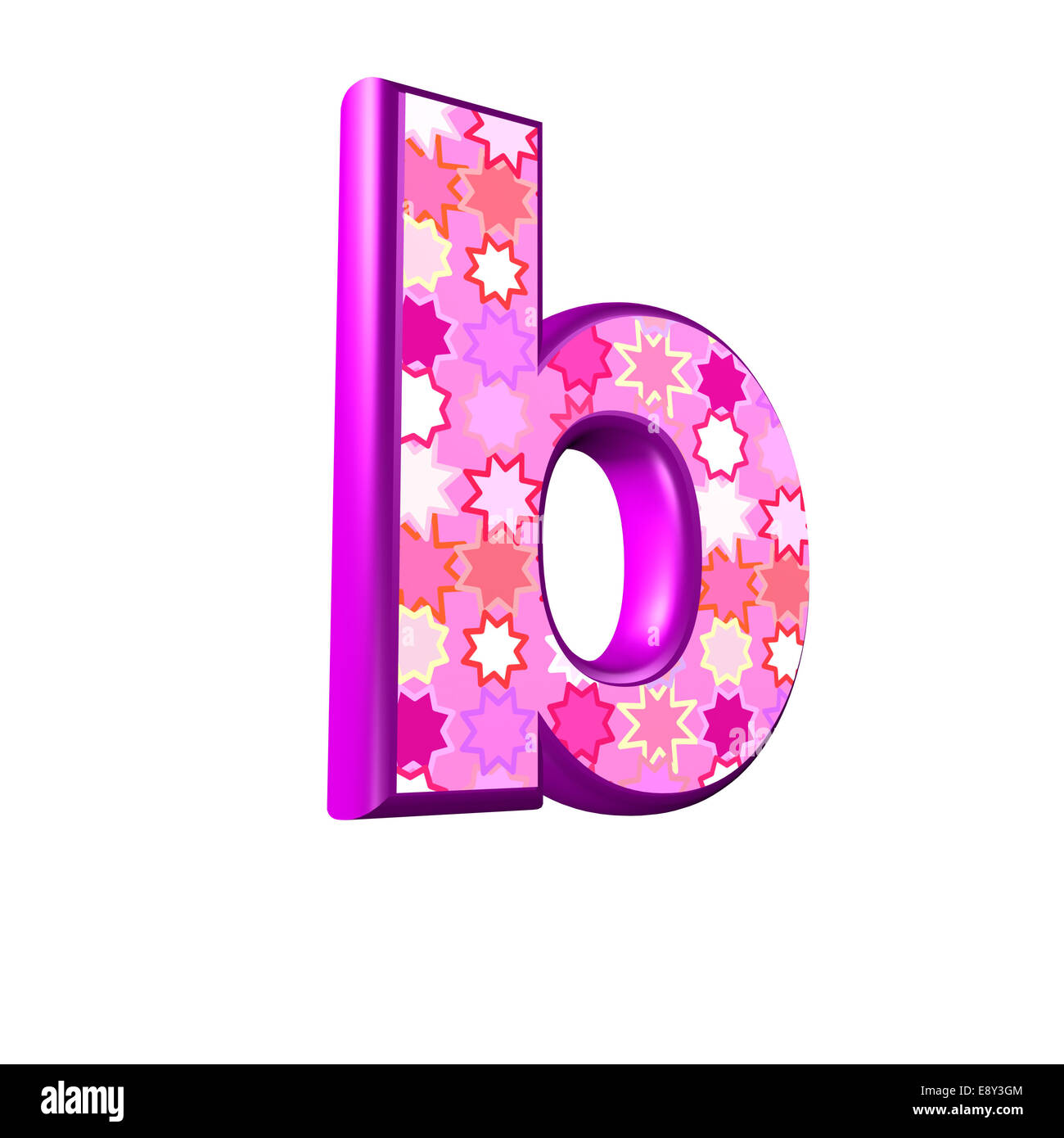 3d pink letter isolated on a white background Stock Photo - Alamy