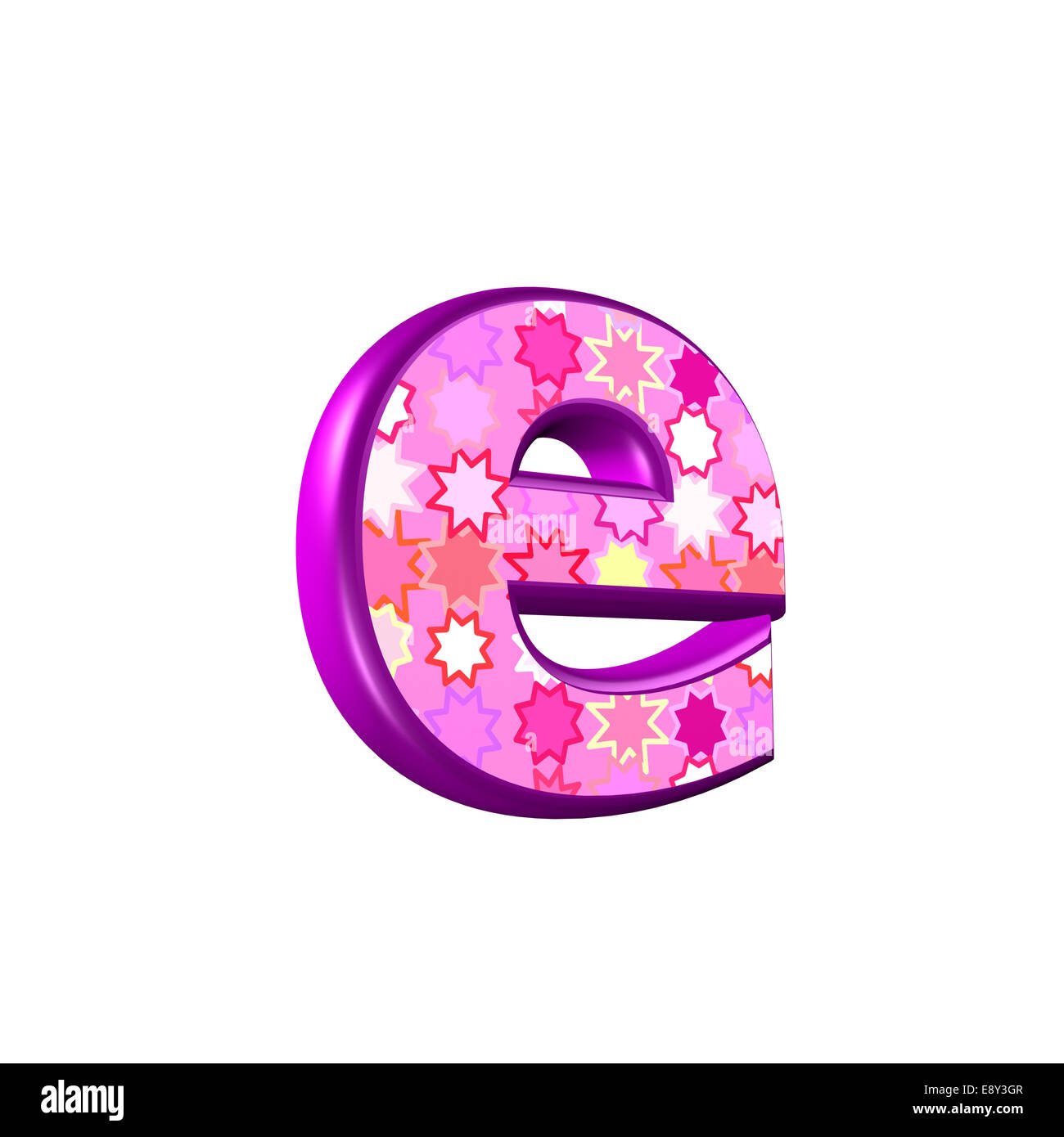 3d pink letter isolated on a white background Stock Photo - Alamy