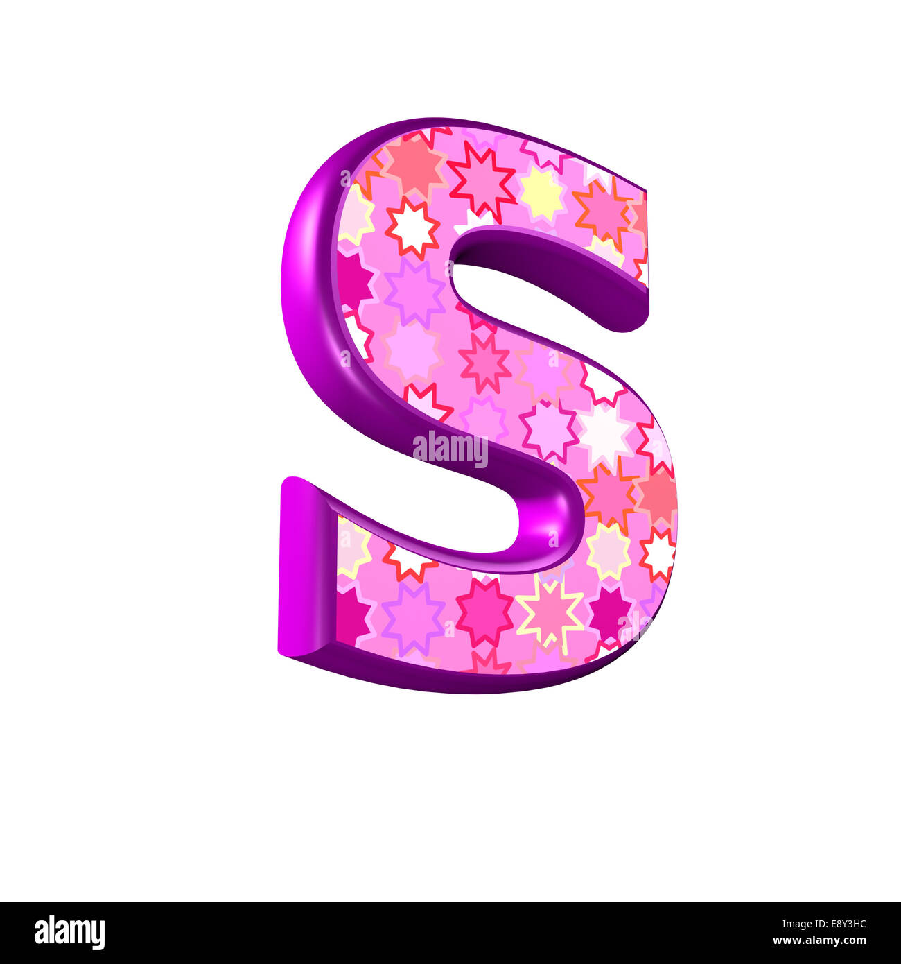 3d pink letter isolated on a white background Stock Photo - Alamy