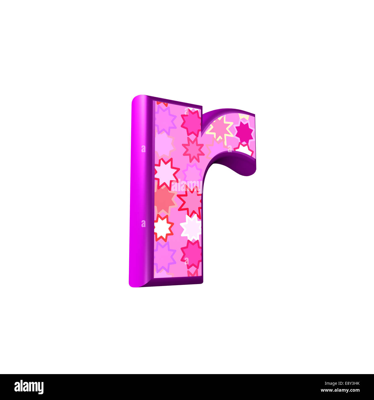 3d pink letter isolated on a white background Stock Photo - Alamy