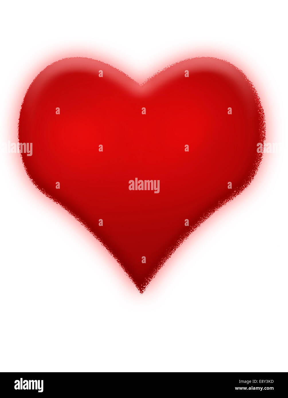 Red heart. Isolated on white Stock Photo - Alamy