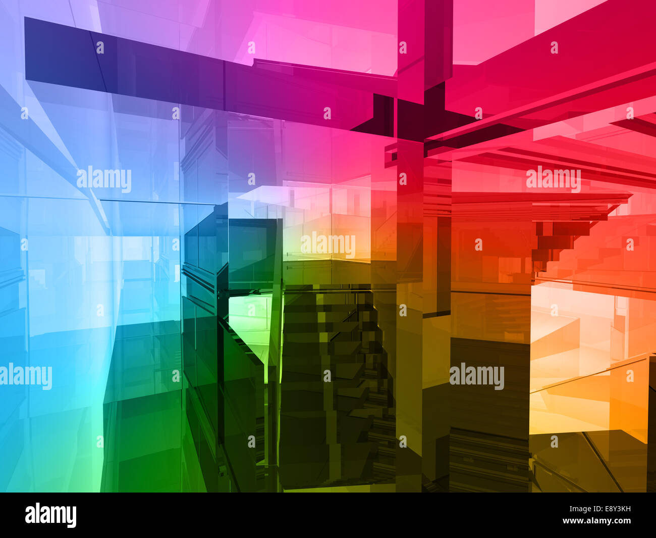 conceptual architecture, open space of colors Stock Photo - Alamy