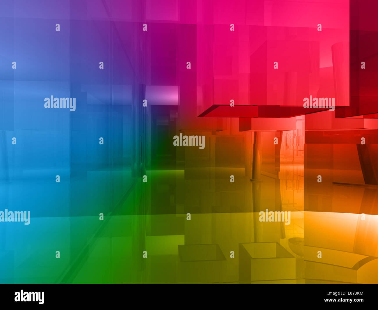 conceptual architecture, open space of colors Stock Photo - Alamy