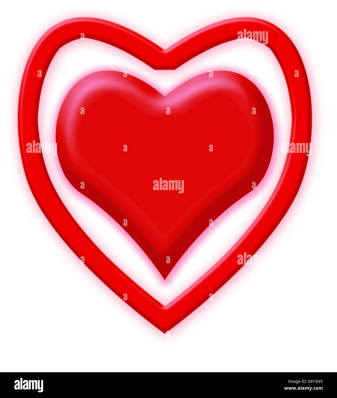 Red heart on colorful Cut Out Stock Images & Pictures - Alamy