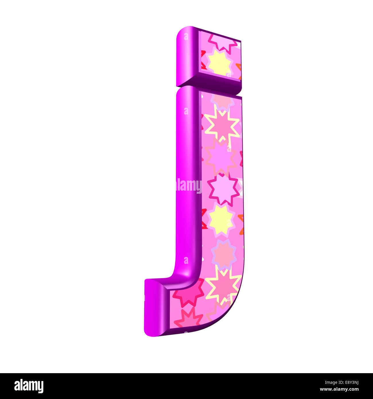 3d pink letter isolated on a white background Stock Photo - Alamy