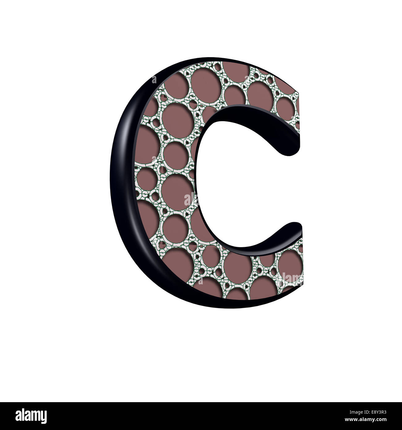 3d letter with abstract texture - C Stock Photo - Alamy