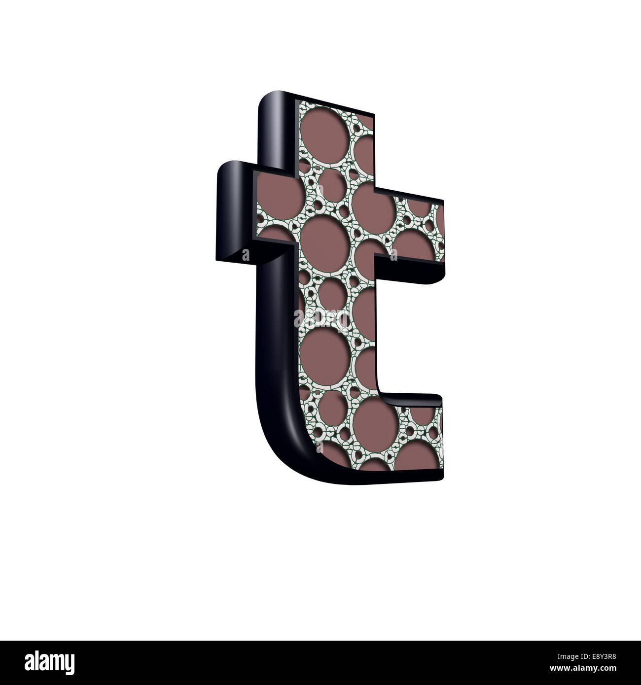 3d letter with abstract texture - t Stock Photo - Alamy