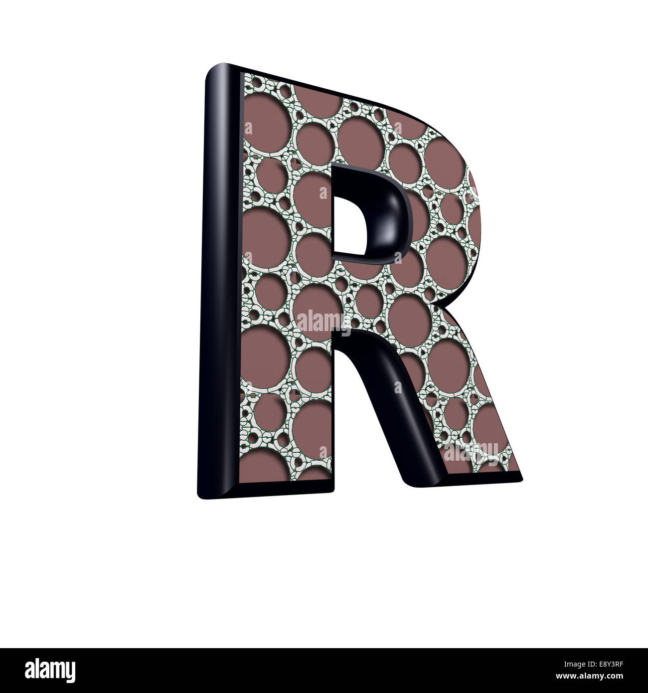 3d letter with abstract texture - R Stock Photo - Alamy