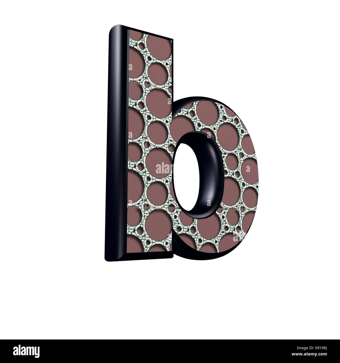 3d letter with abstract texture - B Stock Photo - Alamy