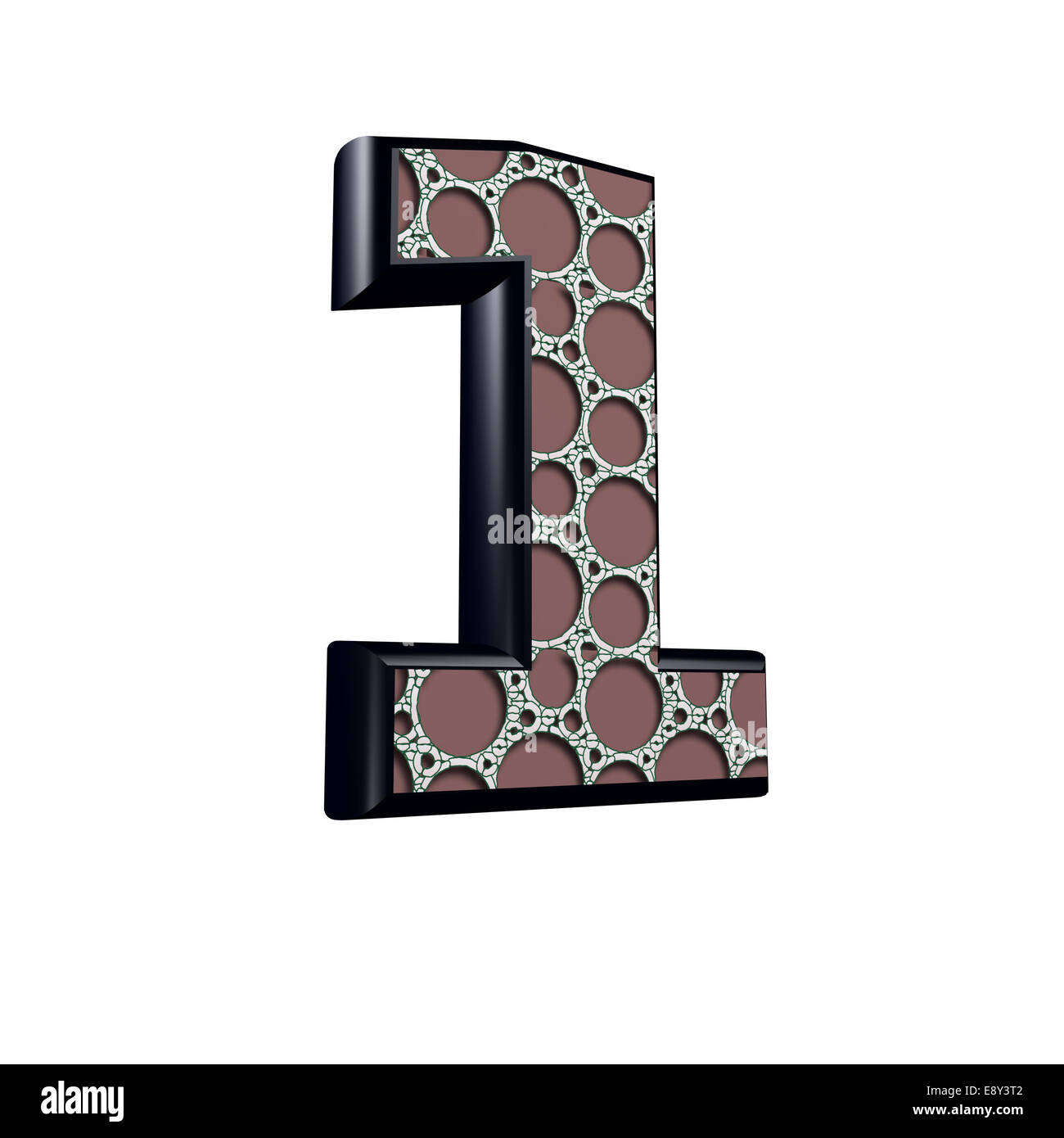 3d digit with abstract texture - 1 Stock Photo - Alamy