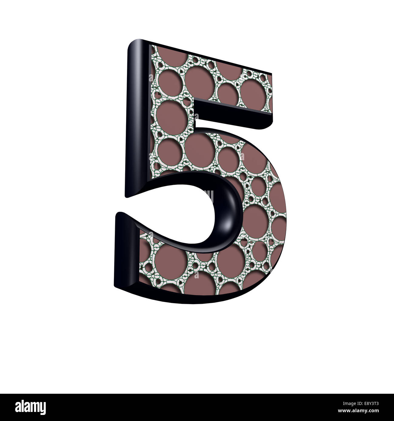 3d digit with abstract texture - 5 Stock Photo - Alamy