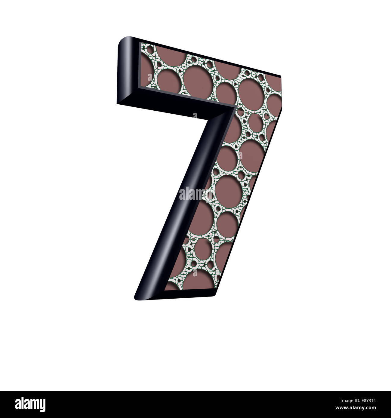 3d digit with abstract texture - 7 Stock Photo - Alamy