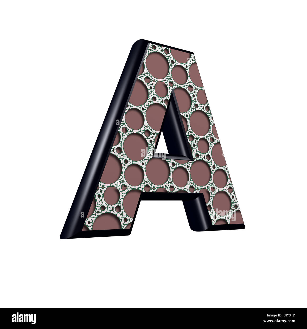 3d letter with abstract texture - A Stock Photo - Alamy