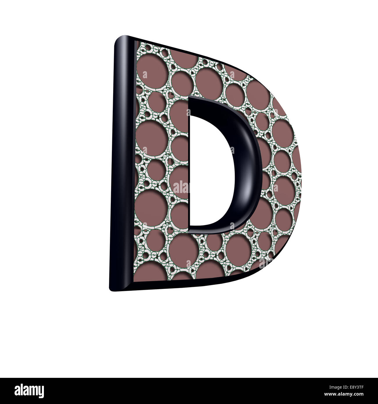 3d letter with abstract texture - D Stock Photo - Alamy