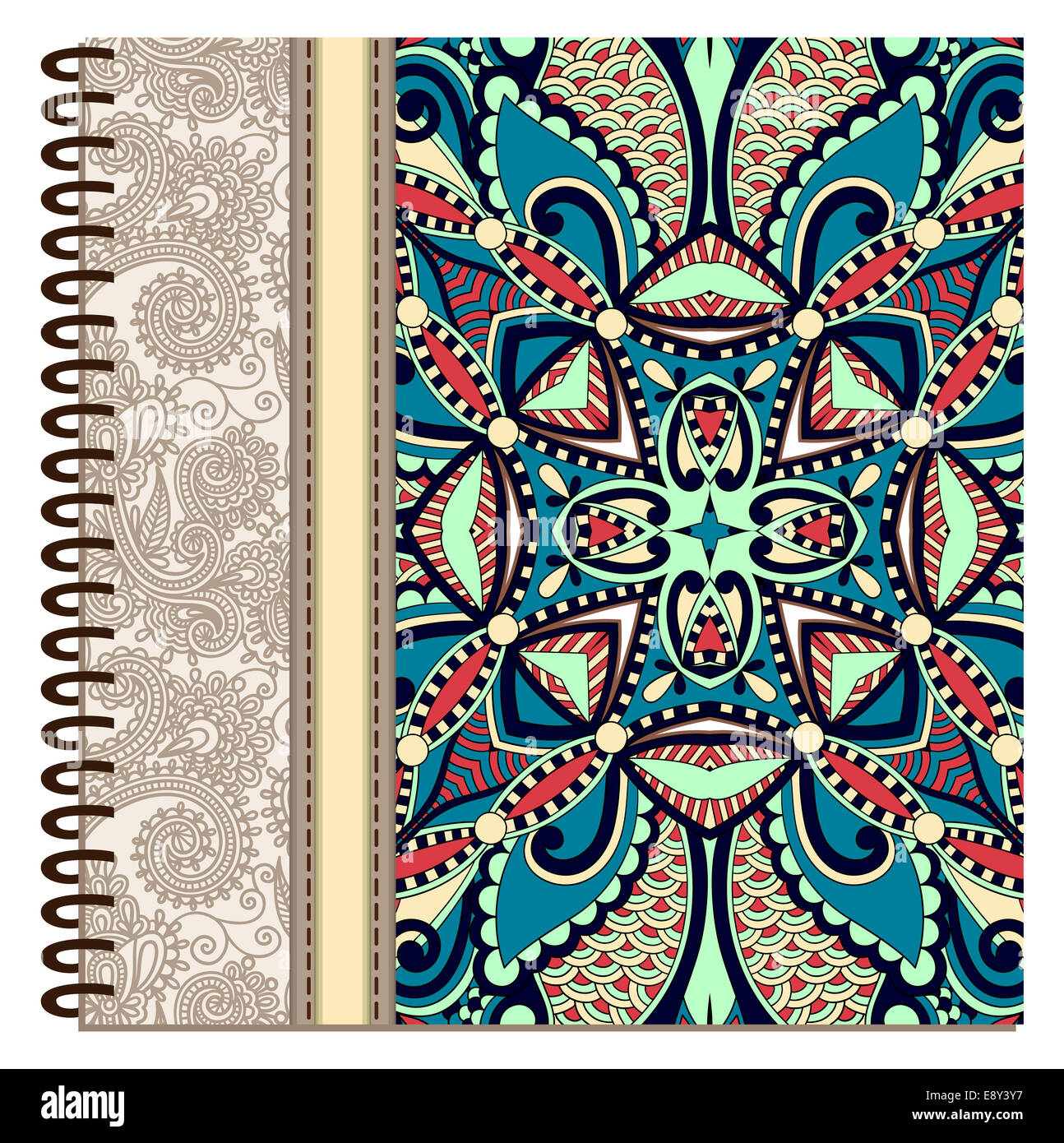 design of spiral ornamental notebook cover Stock Photo - Alamy