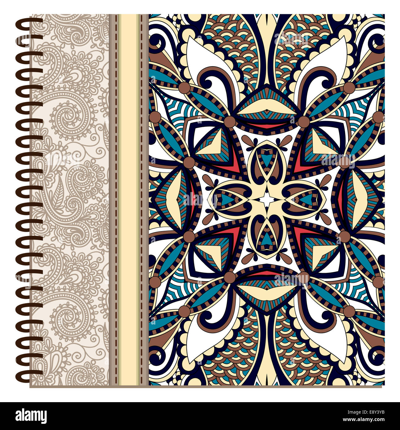 design of spiral ornamental notebook cover Stock Photo - Alamy