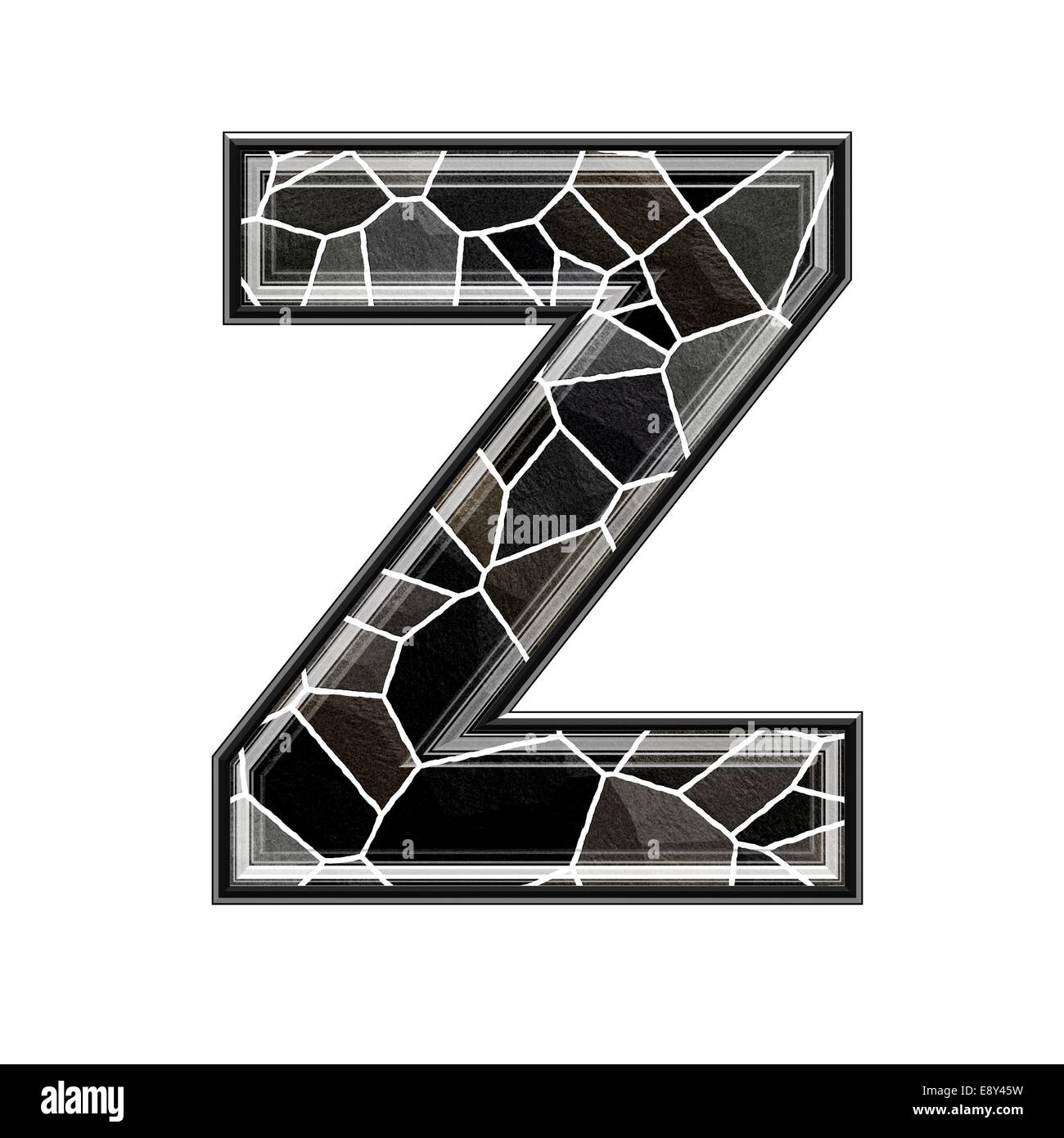 Abstract 3d letter with stone wall texture - Z Stock Photo - Alamy
