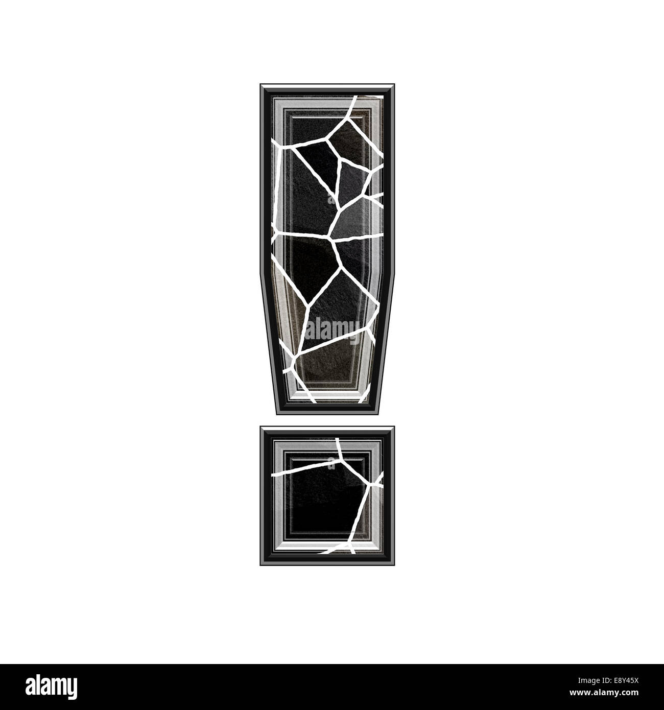 Abstract 3d sign with stone wall texture - exclamation point Stock ...