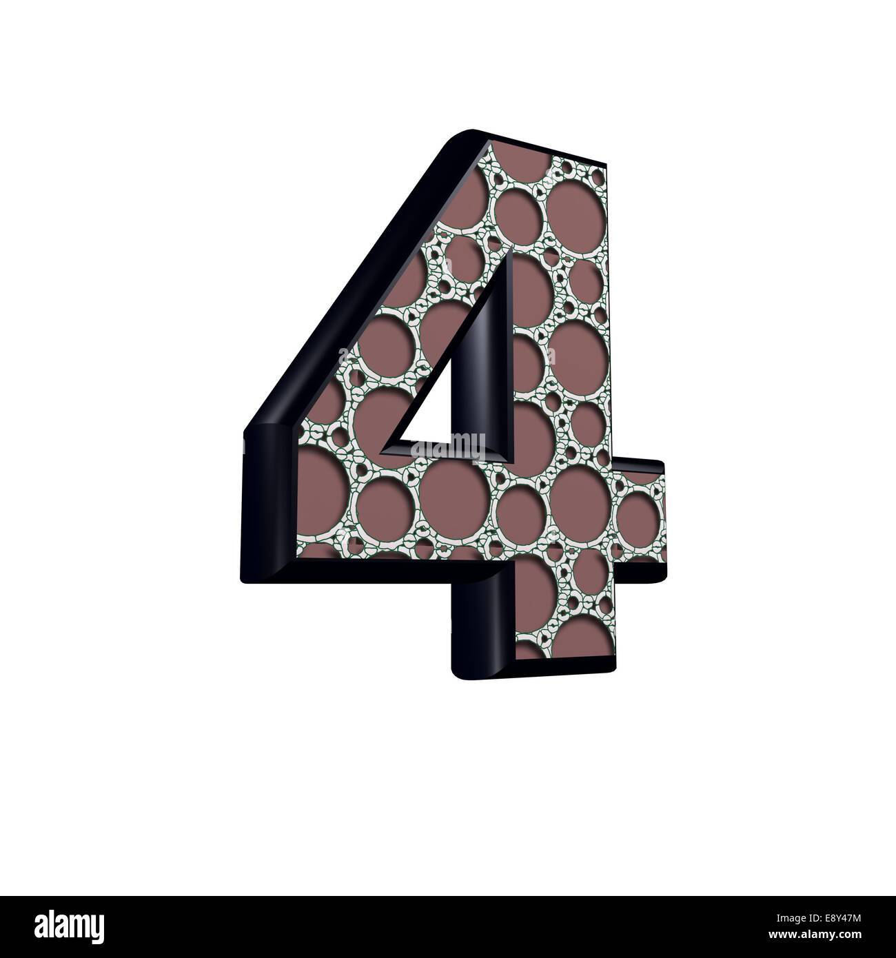 3d digit with abstract texture - 4 Stock Photo - Alamy