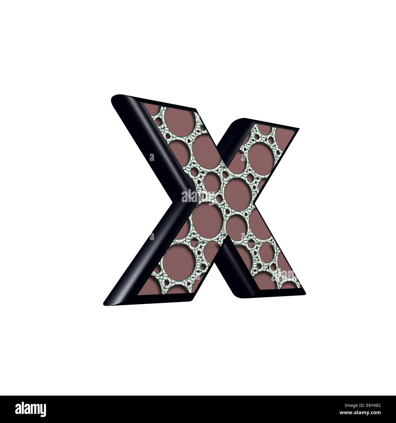 3d letter with abstract texture - x Stock Photo - Alamy
