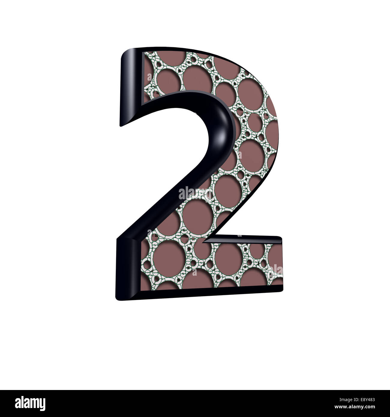 3d digit with abstract texture - 2 Stock Photo - Alamy