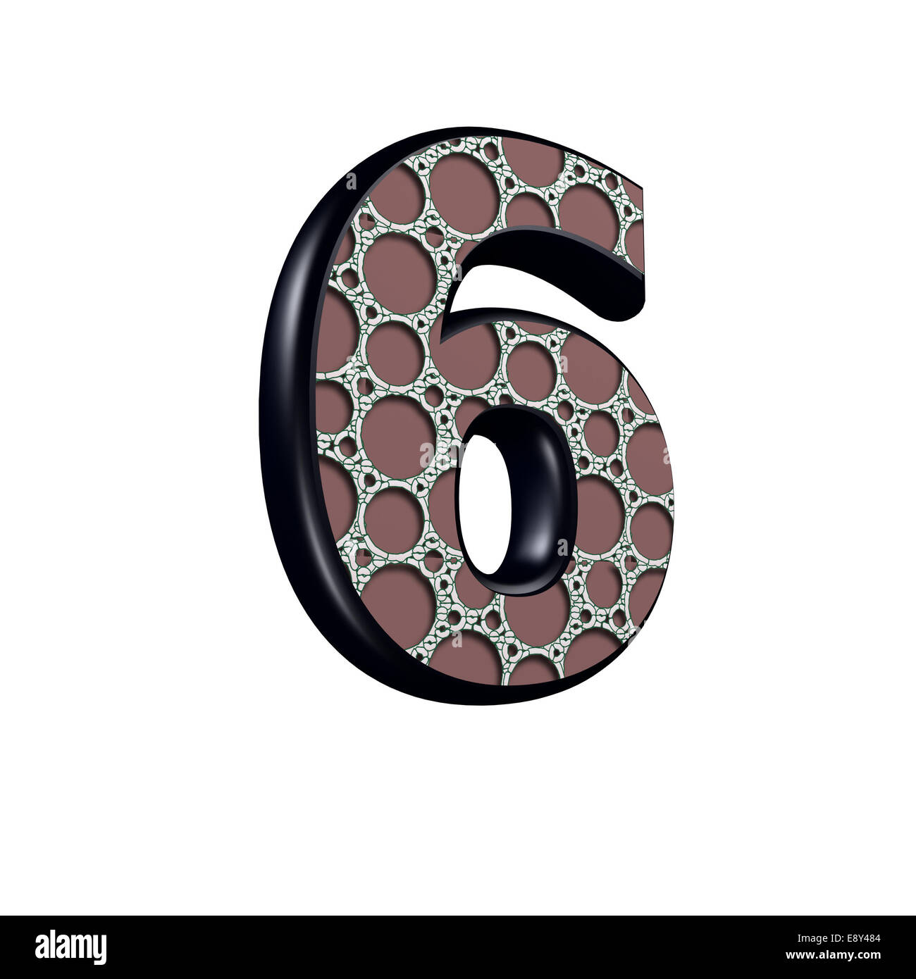 3d digit with abstract texture - 6 Stock Photo - Alamy
