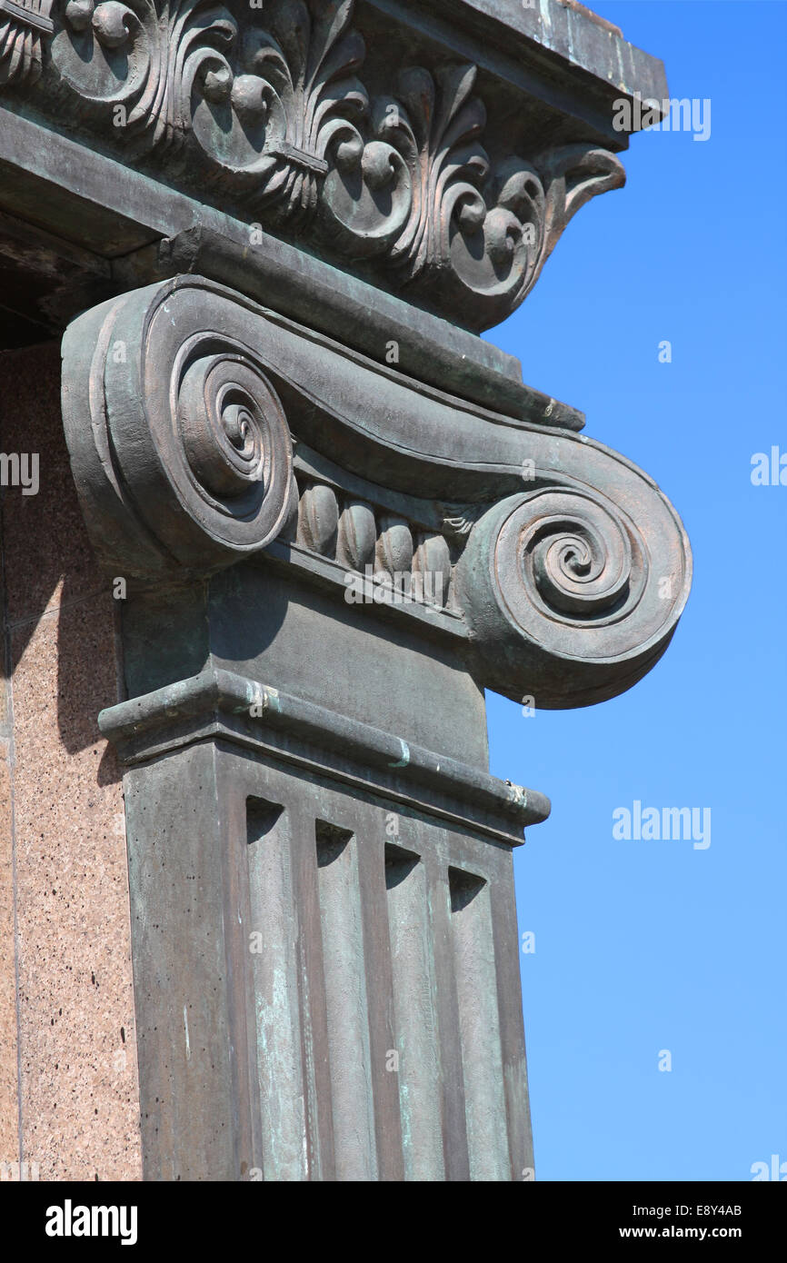 Ionic Capital of bronze Column Stock Photo - Alamy