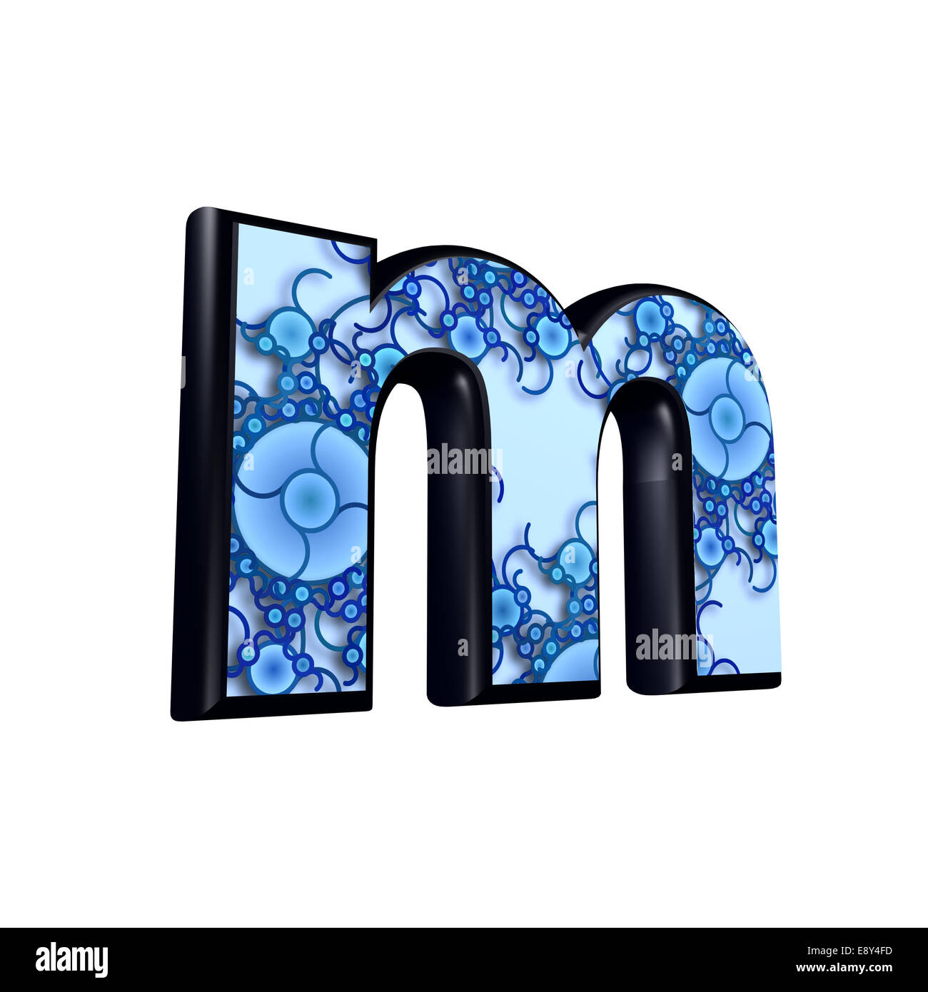 Pattern floral letter m hi-res stock photography and images - Alamy