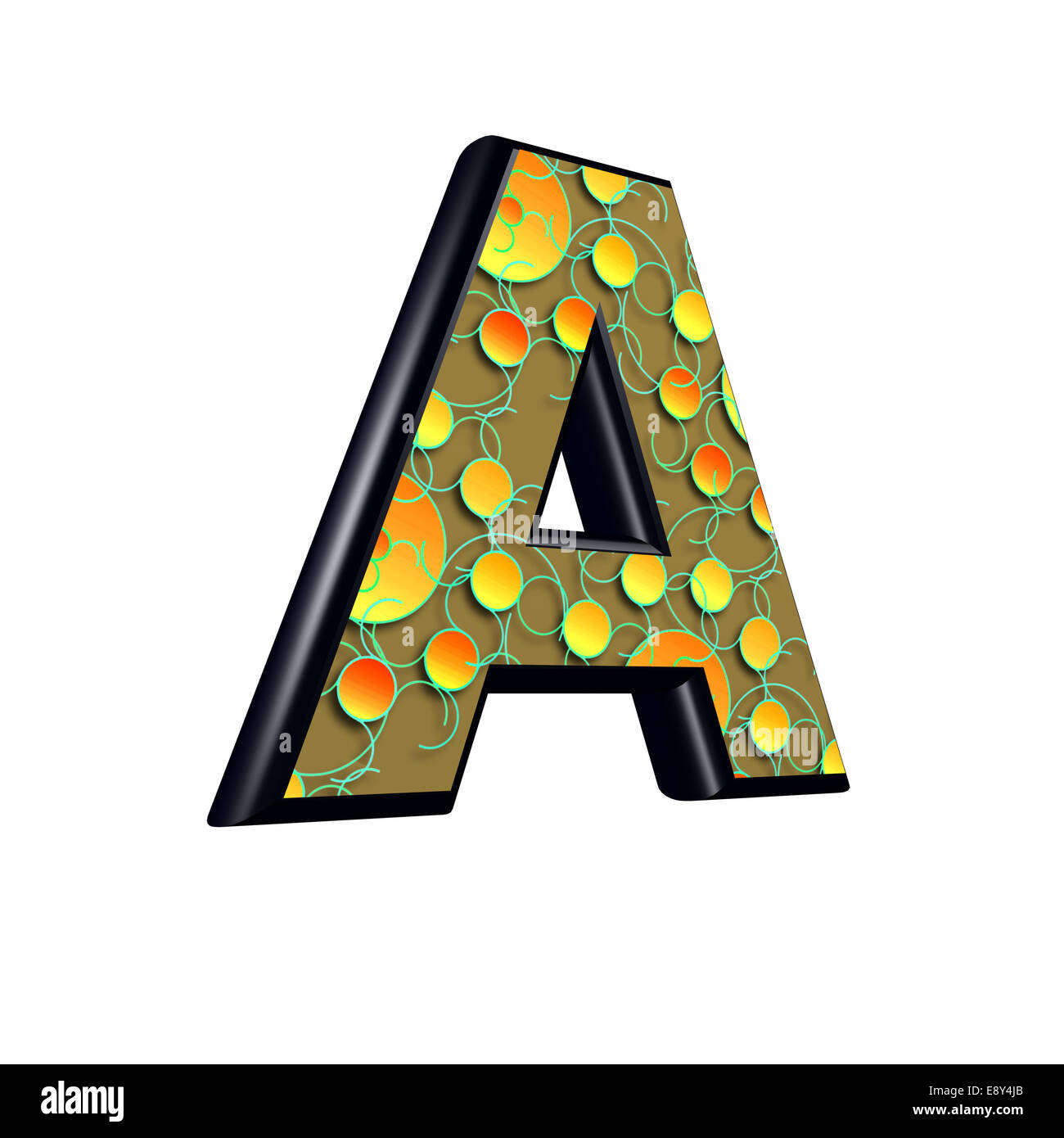 3d letter with decorative texture - A Stock Photo - Alamy