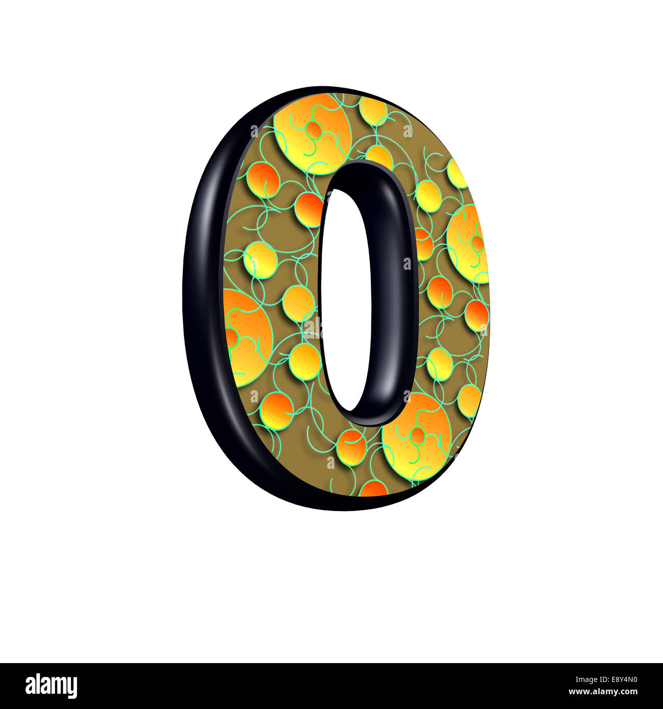 3d digit with decorative texture - 0 Stock Photo - Alamy