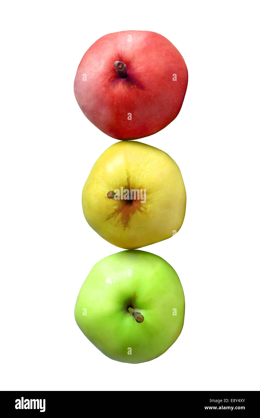 Pyramid of apples apples Cut Out Stock Images & Pictures - Alamy