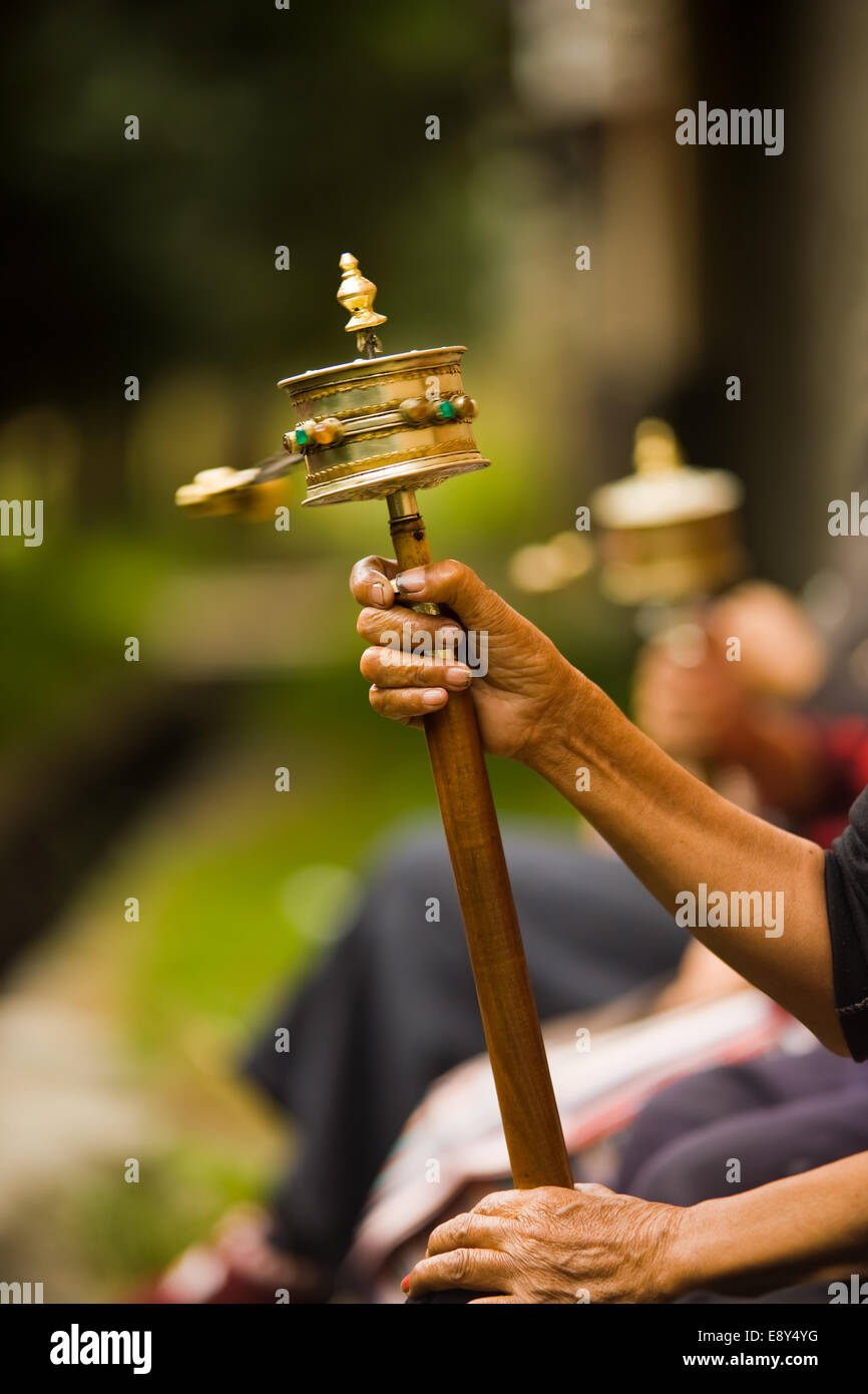 Hand prayer wheel hi-res stock photography and images - Alamy