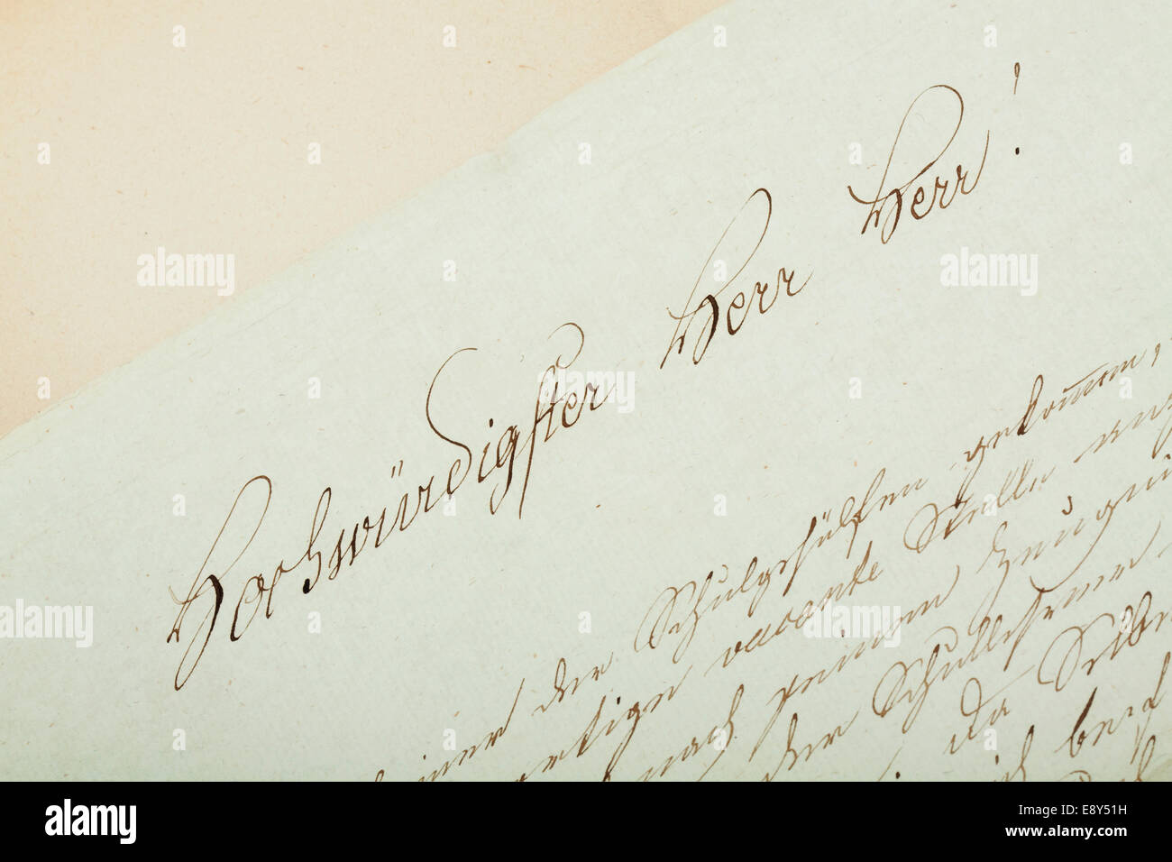 Cursive Script Writing High Resolution Stock Photography and Images - Alamy