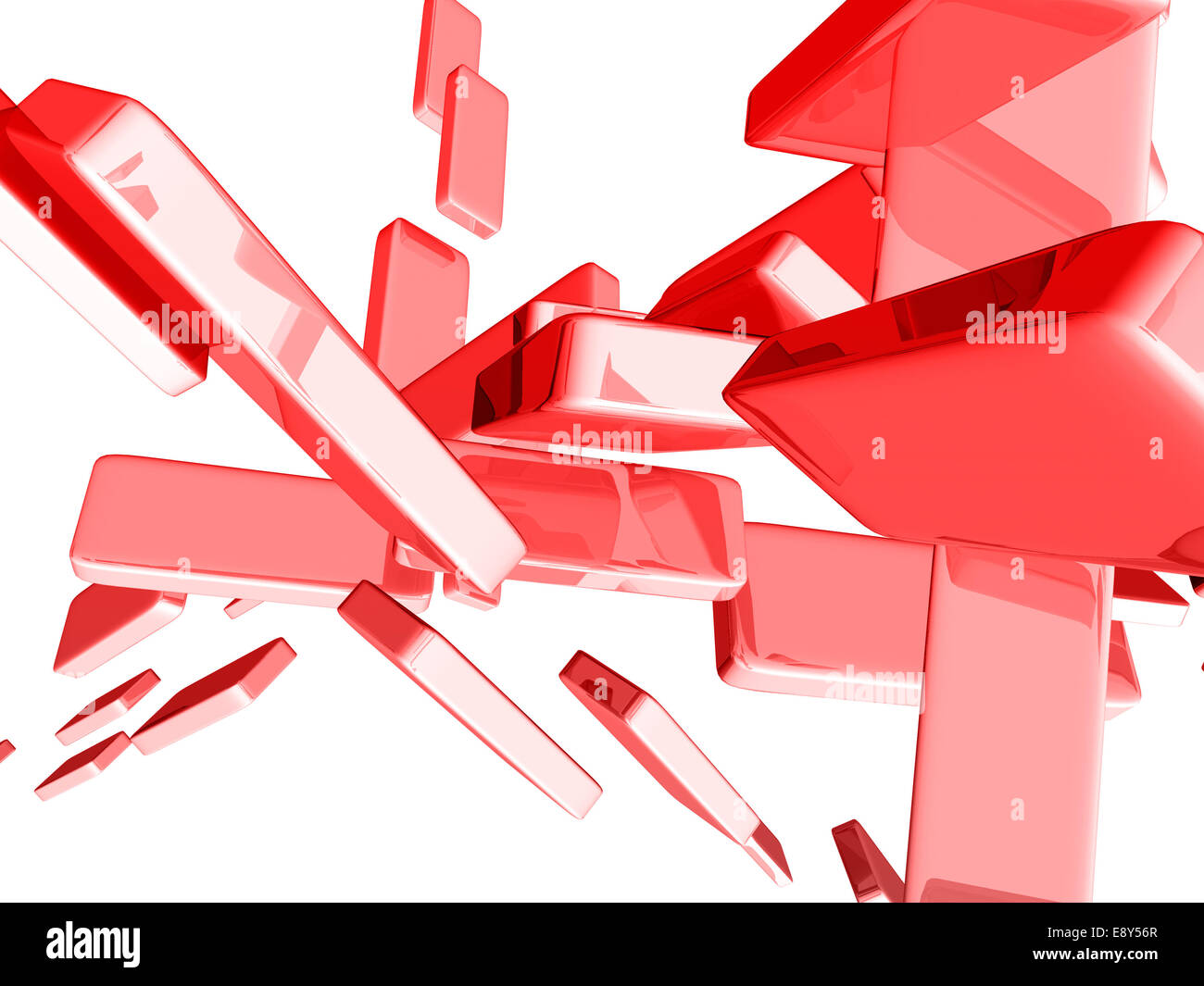 Red 3d cubes with glossy light effects Stock Photo - Alamy