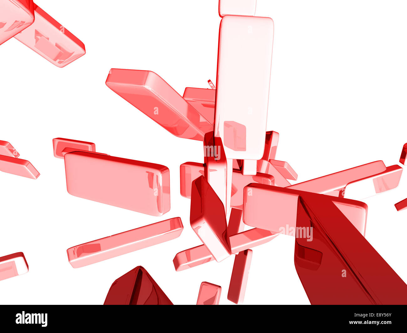 Red 3d cubes with glossy light effects Stock Photo - Alamy