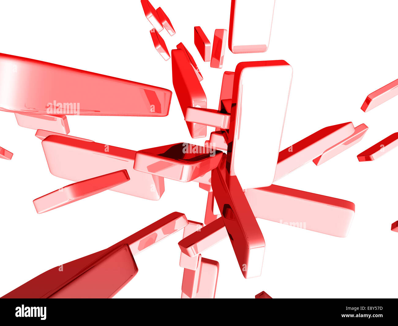 Red 3d cubes with glossy light effects Stock Photo - Alamy